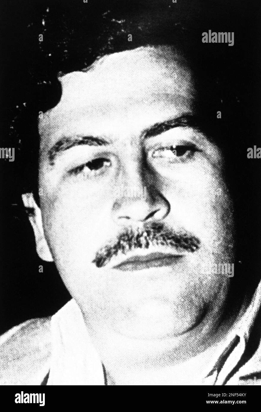 Colombian cocaine kingpin Pablo Emilio Escobar is shown in an undated ...