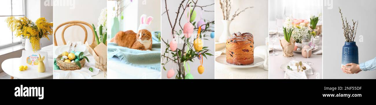 Festive collage for Easter celebration Stock Photo - Alamy