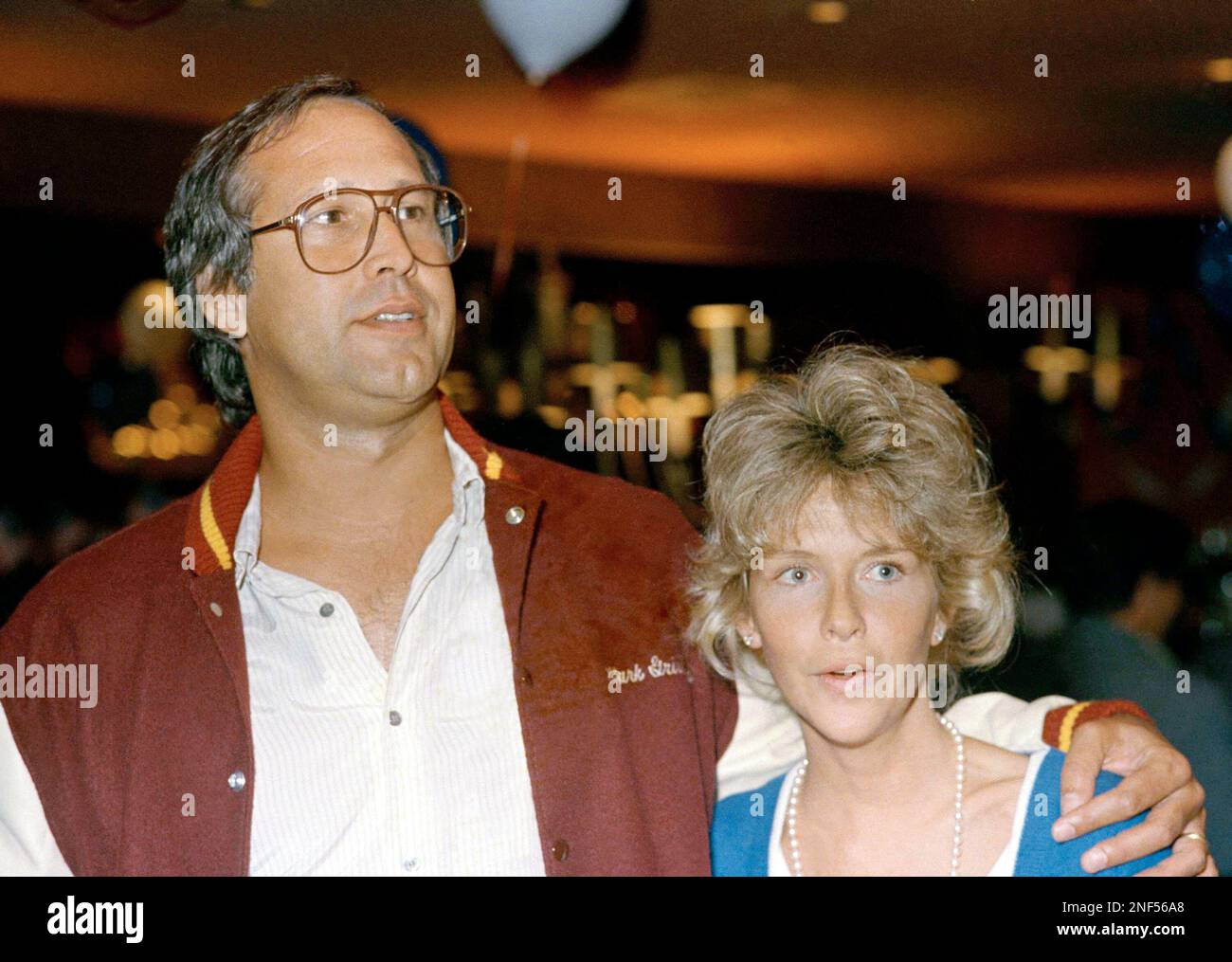 Actor Chevy Chase and his wife Jayni are shown at a party in Los ...