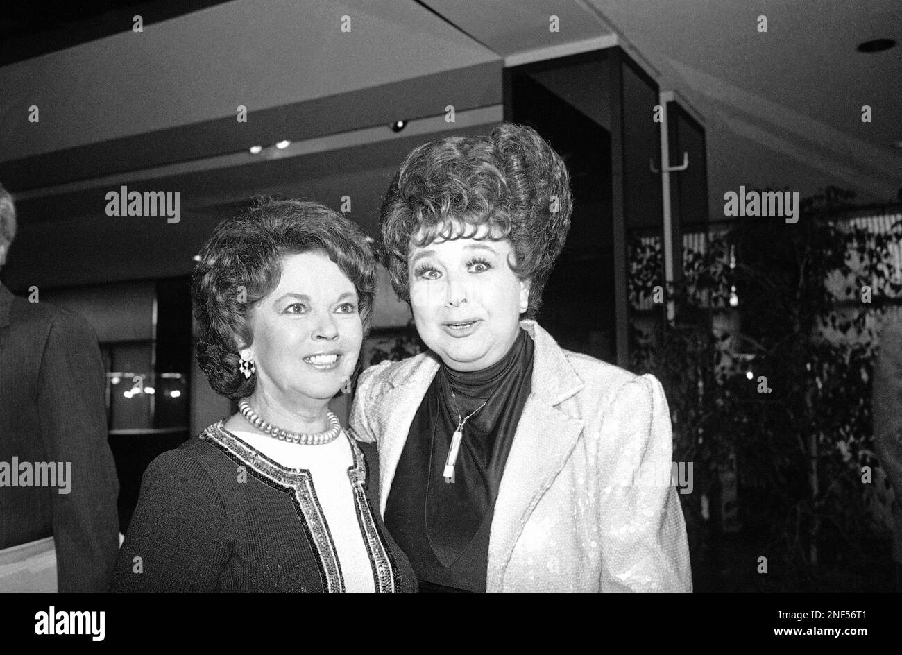 Former child actress Shirley Temple Black, left, is greeted by actress ...