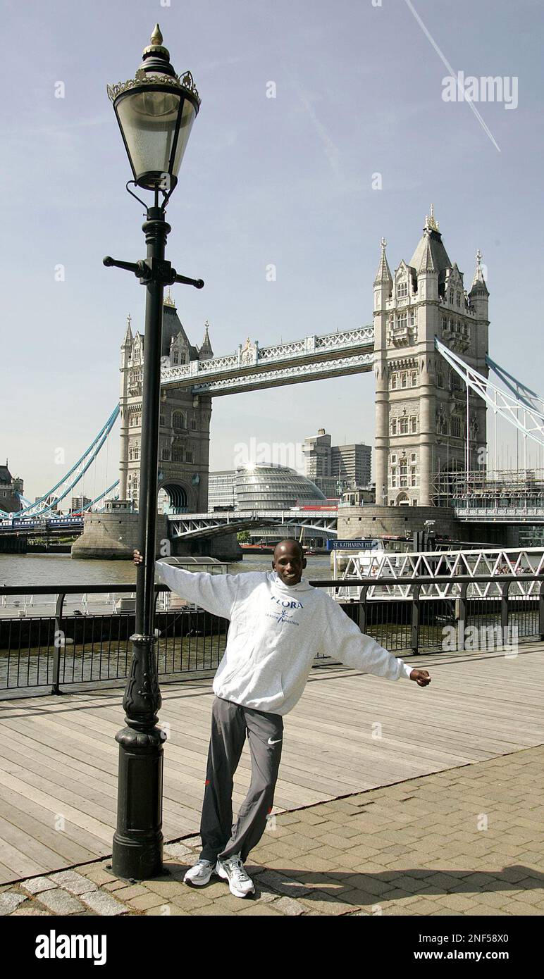 London Marathon Men's elite runner Martin Lel of Kenya, last year's ...