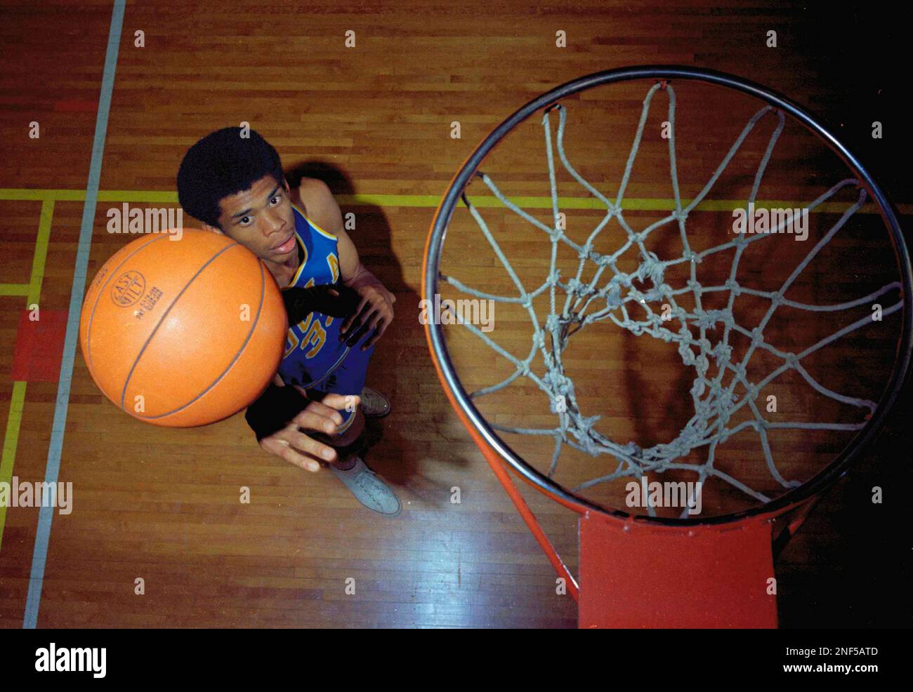 UCLA basketball star, Kareem Abdul Jabbar, then known as Lew Alcindor ...