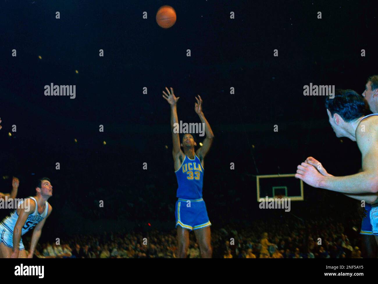 UCLA basketball star, Kareem Abdul Jabbar, shown March 6, 1967. (AP ...