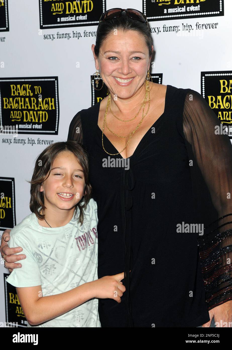 Camryn Manheim, right, and her son Milo arrive at the opening night of ...