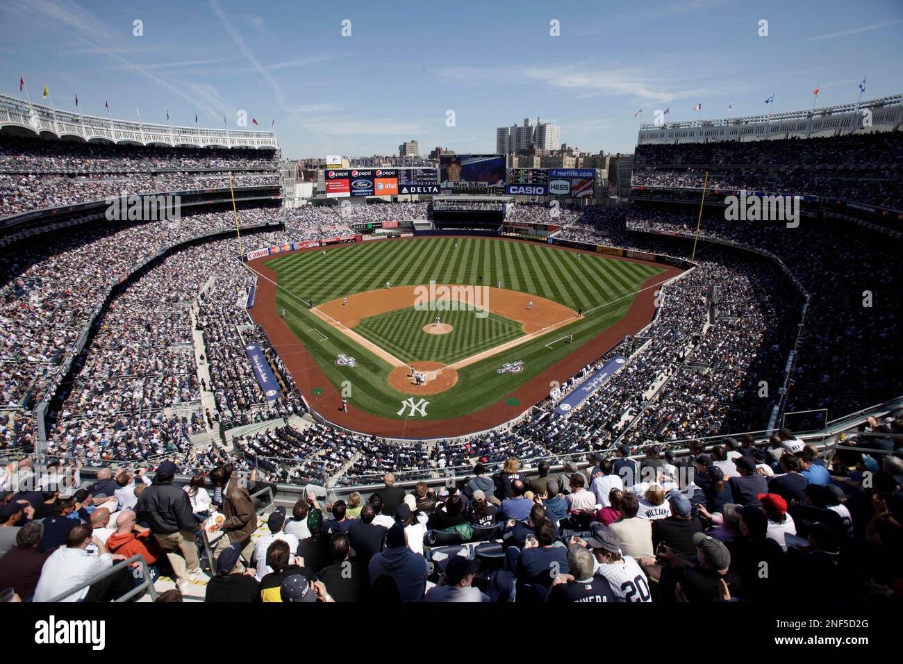 A view of the new Yankee Stadium during the New York Yankees home ...