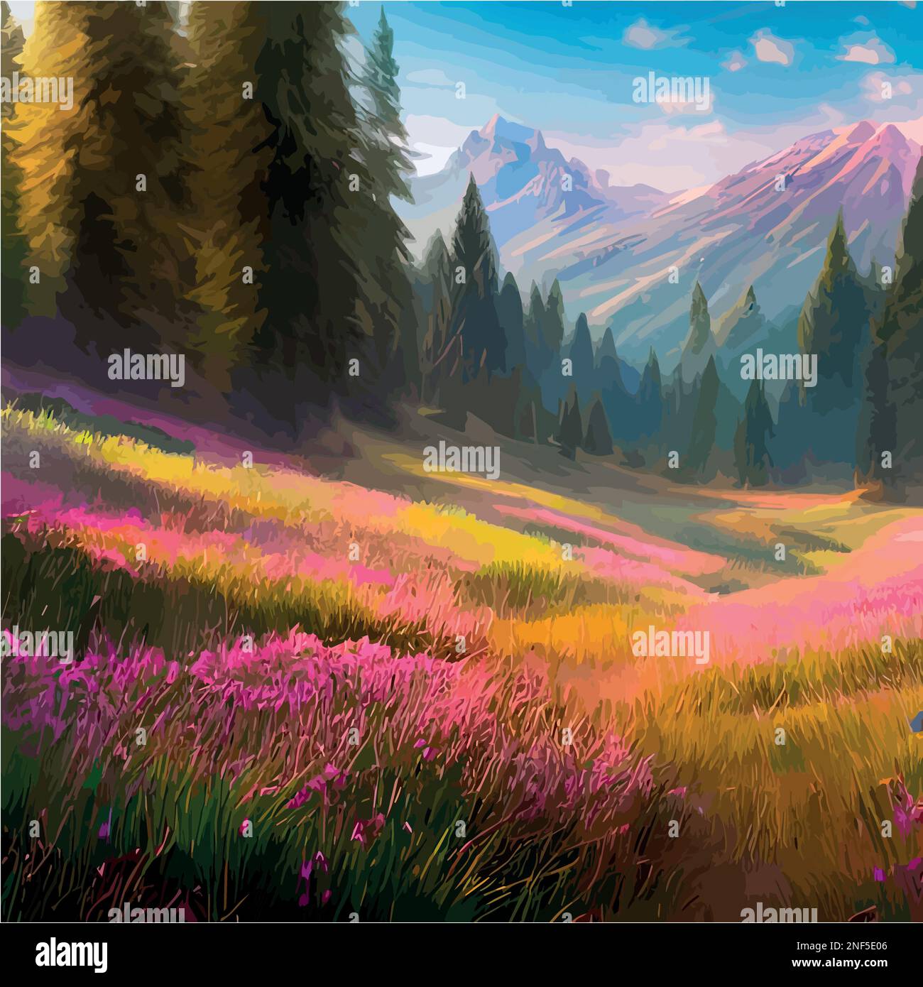 Keukenhof spring garden Stock Vector Images - Alamy