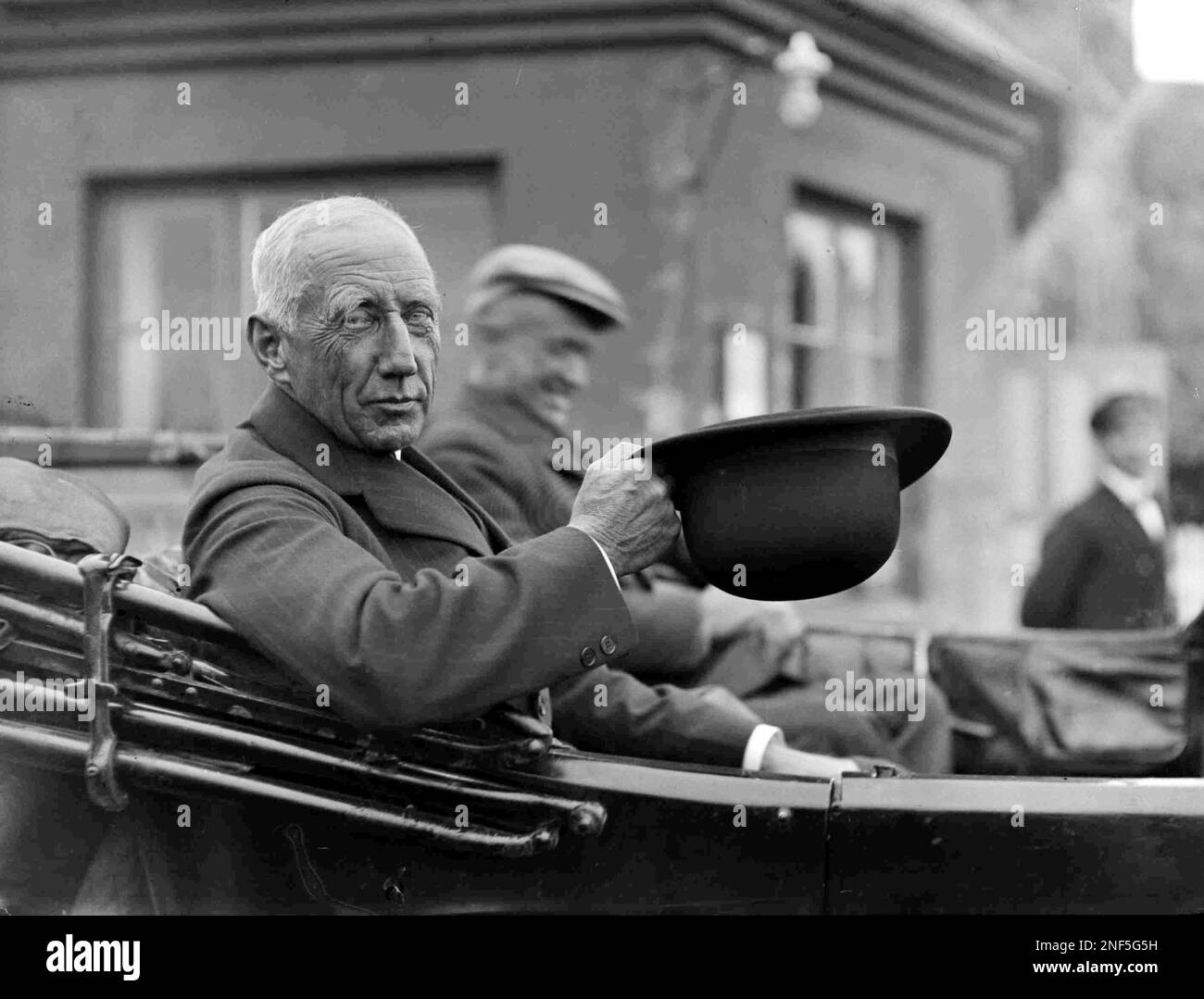 Norwegian Polar explorer Captain Roald Amundsen during a visit to Paris ...