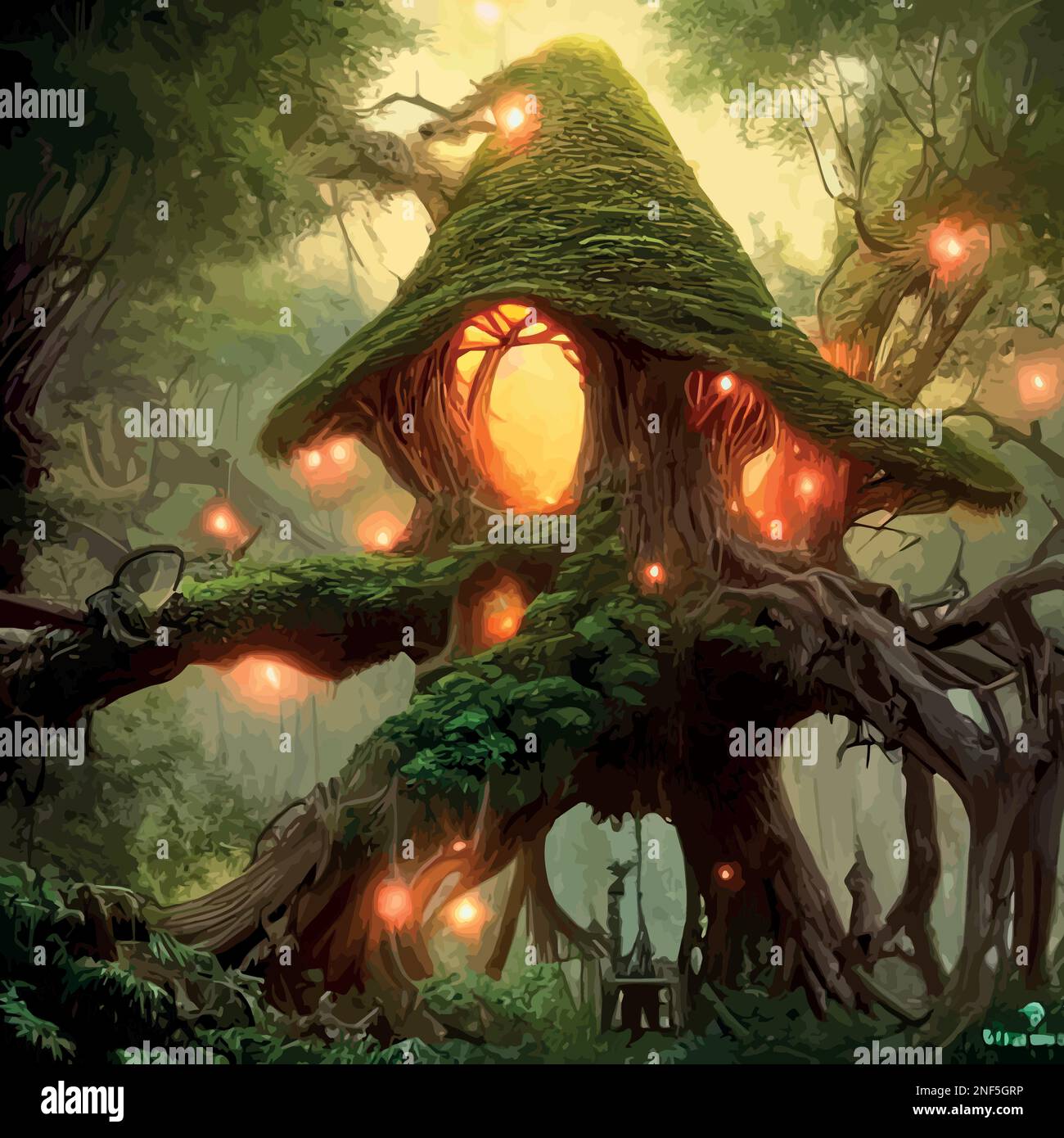Blue forest treehouse hi-res stock photography and images - Alamy