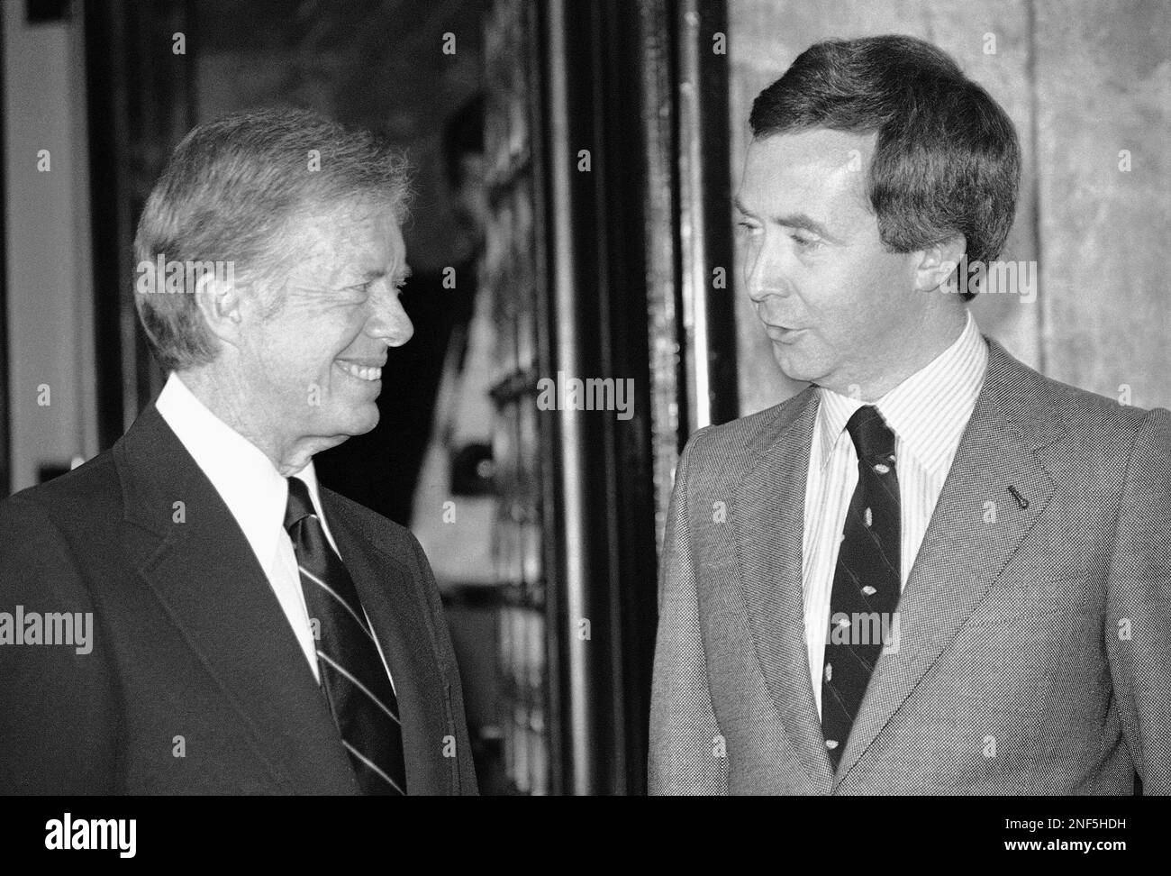 U.S. President Jimmy Carter and Canadian Prime Minister Joe Clark meet ...