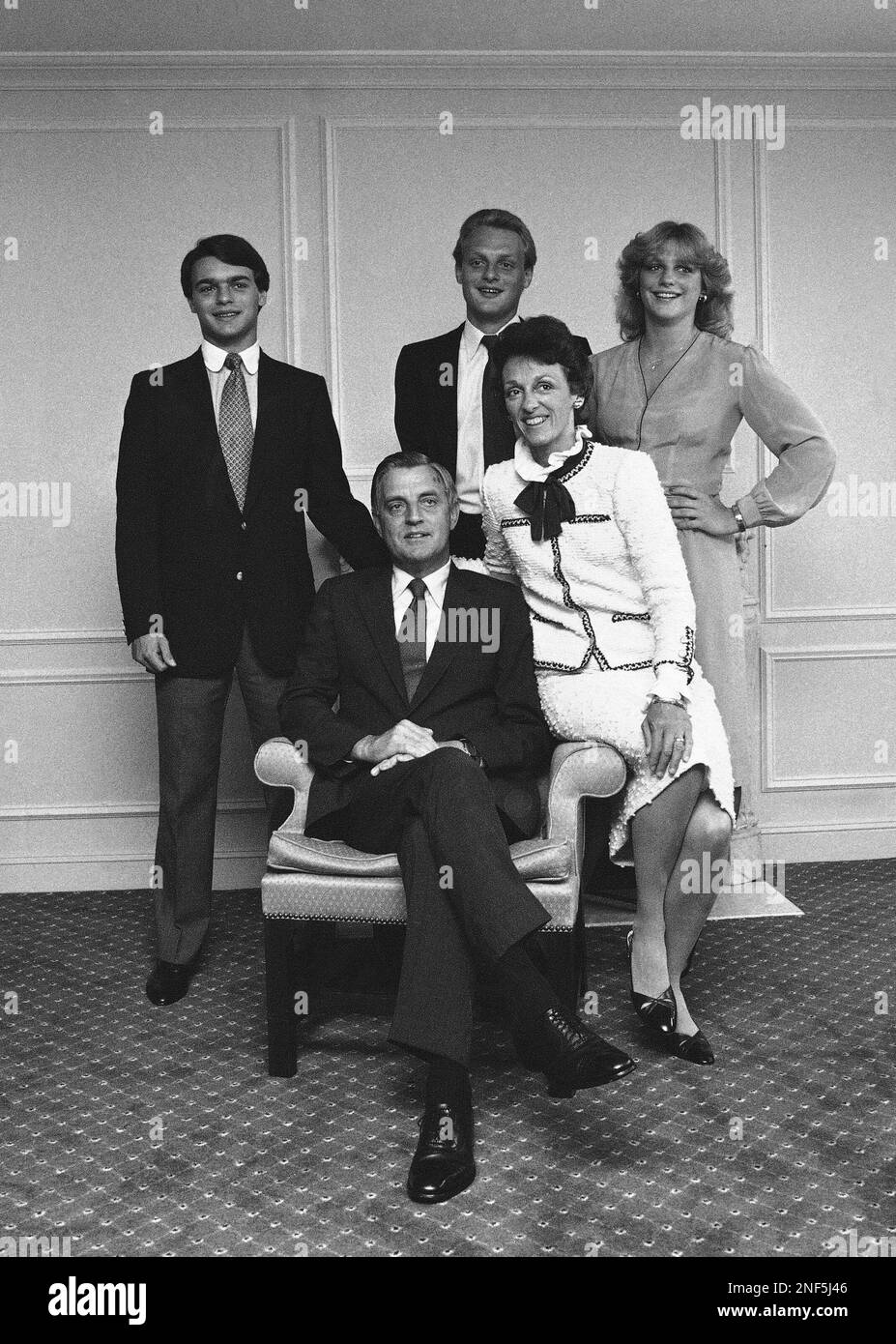 Vice President Walter Mondale, his wife Joan, and their children are ...