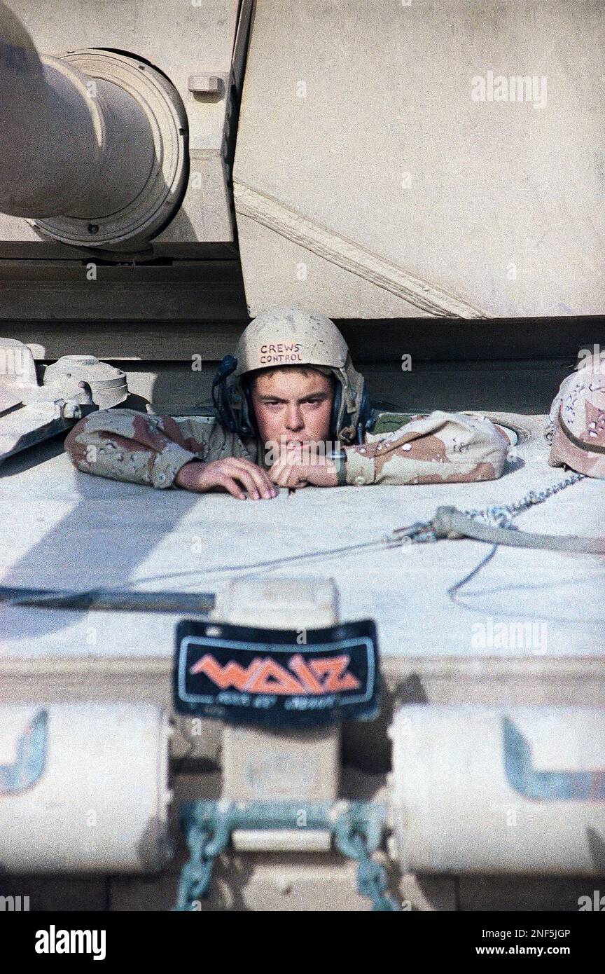 Ralph Crew, a 19-year-old tank driver with the 1st Infantry Division ...