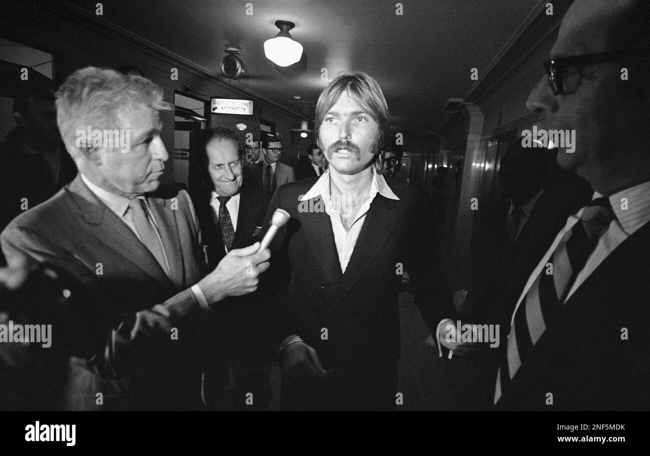 Terry Melcher, son of actress Doris Day, arrives to testify, Dec. 5 ...