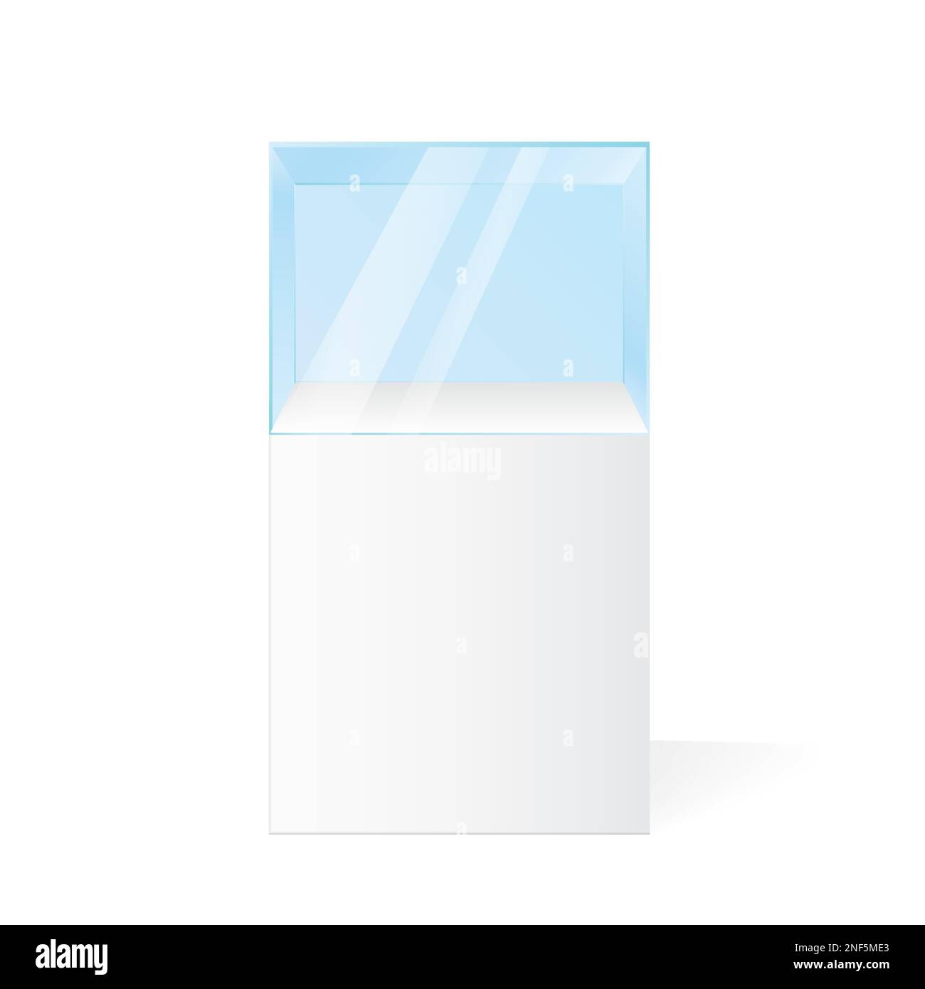 Glass showcase for the exhibition. Stock vector illustration Stock ...