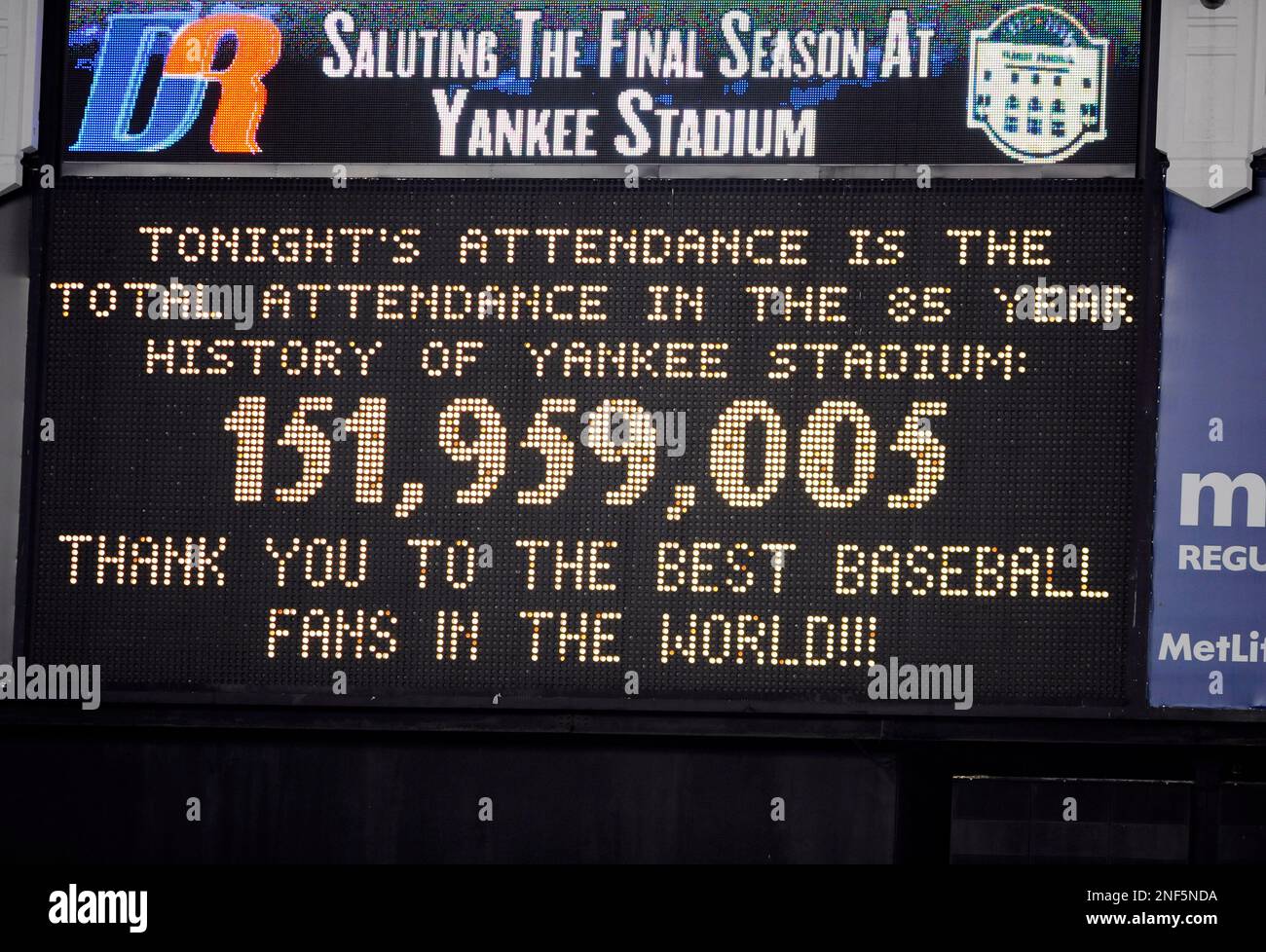 Yankees Baseball Scoreboard