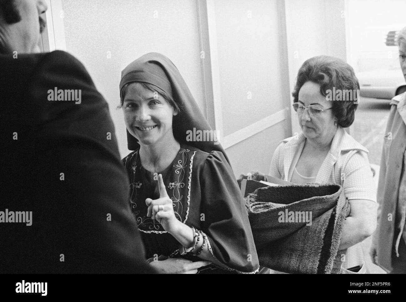 Manson cult followers Sandra Good, right, is shown as she arrived at ...