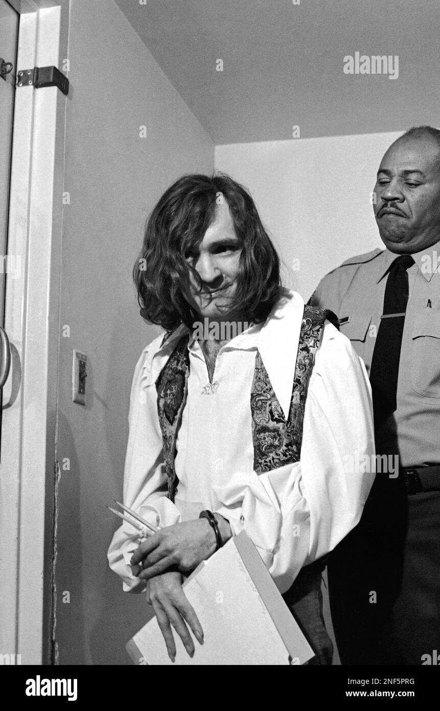 Charles Manson, his beard gone, returns to cell after court appearance ...