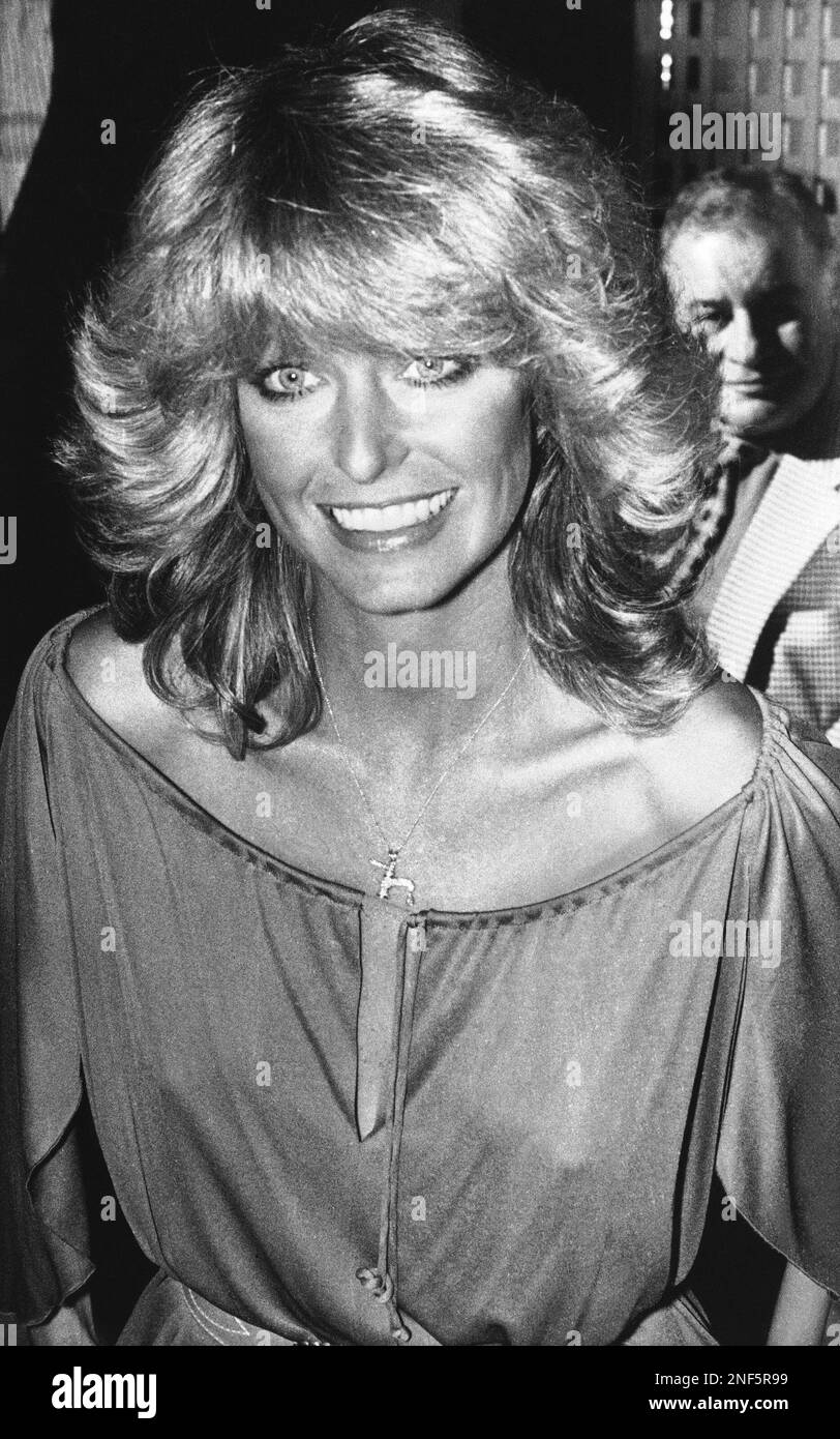 Actress Farrah Fawcett is shown modeling her diamond Fawcett, Sept. 20 ...