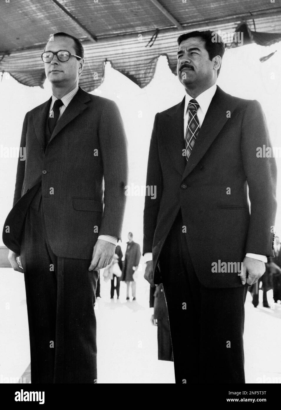 French Prime Minister Jacques Chirac, left, and Iraqi leader Saddam ...
