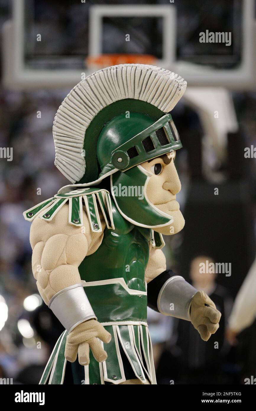 The Michigan State Spartans mascot fires up the crowd before the ...