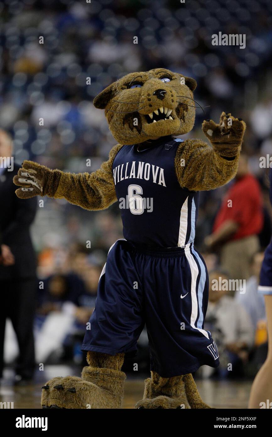The Villanova Wildcats mascot performs during the game against North ...