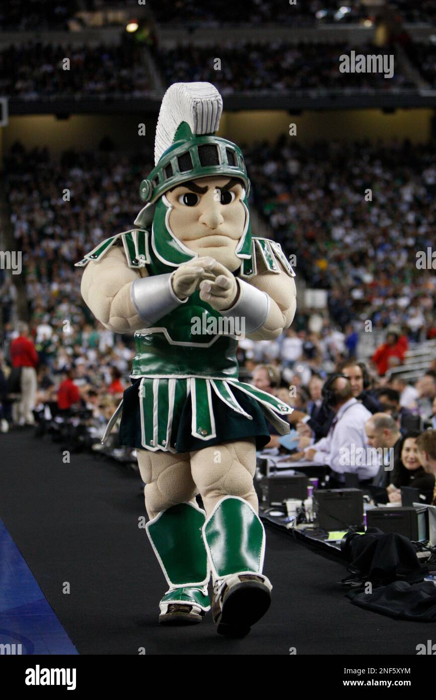 The Michigan State Sparatans mascot is seen during the game against ...