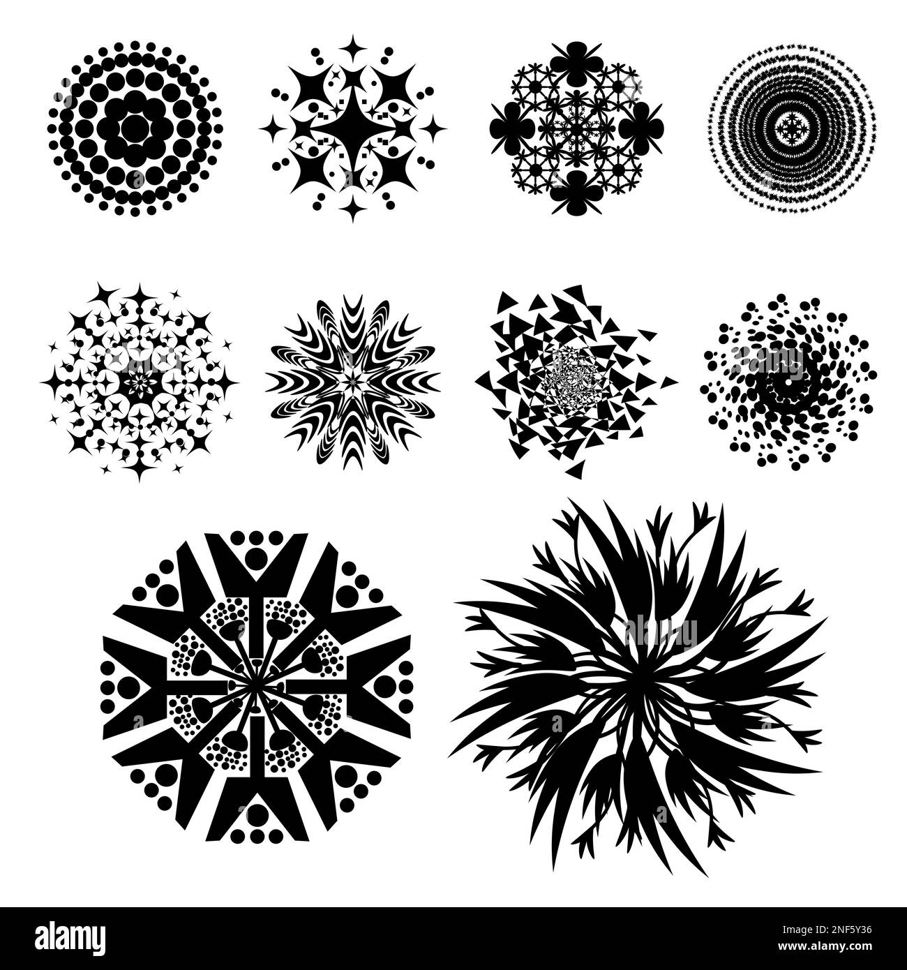 Abstract pattern shapes, Mandala, curves, Lines. Contemporary modern ...