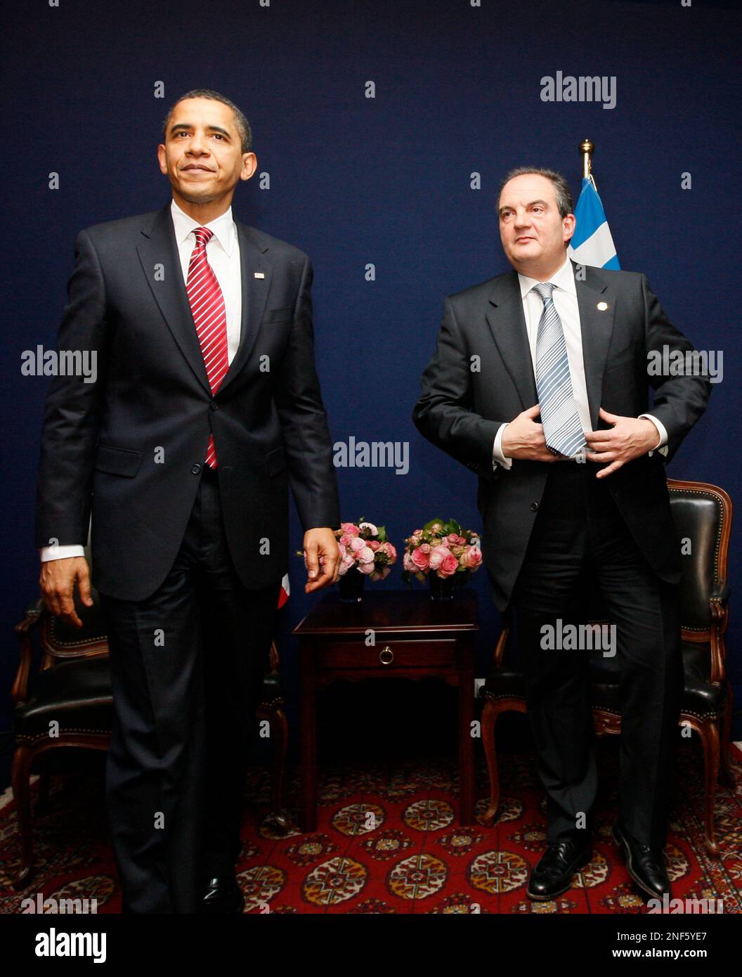 President Barack Obama meets with Greek Prime Minister Costas ...