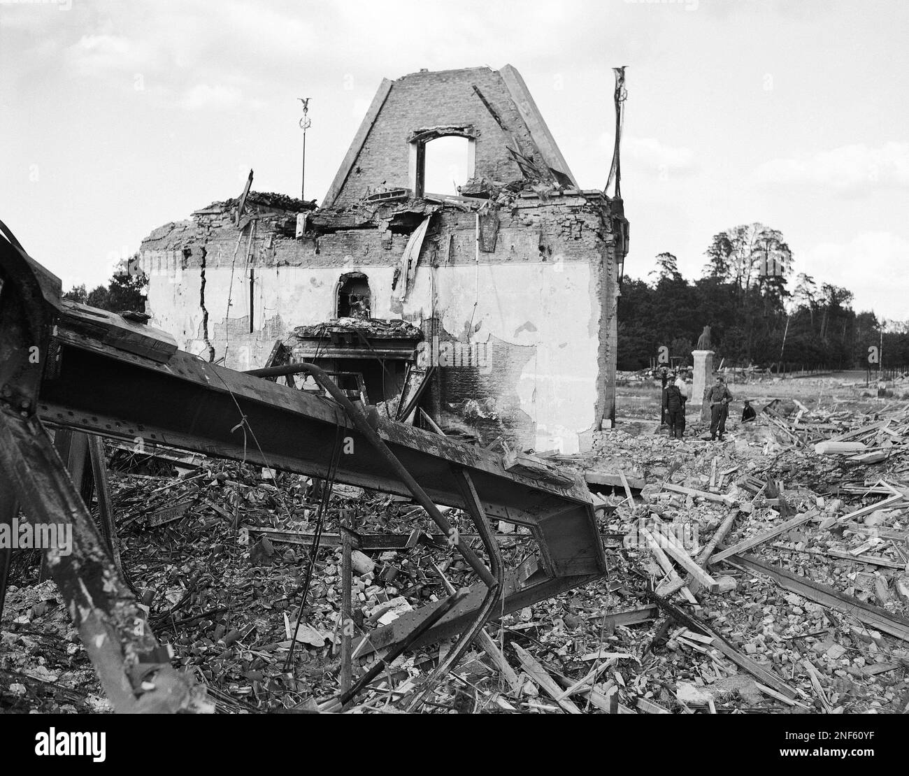 This scene of wreckage is the former hunting lodge "Carinhall" owned by ...