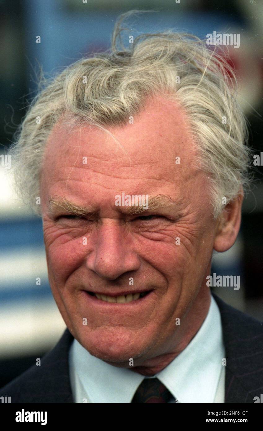 Denmark's premier Paul Schlueter, is pictured during his visit to ...