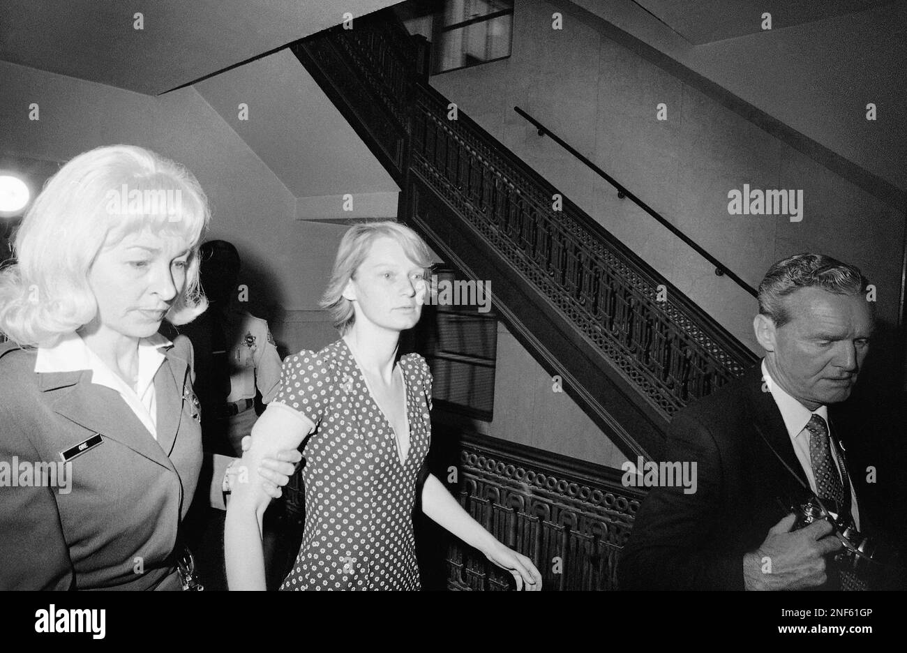 Mary Brunner, center, a key witness in the trial of Robert Beausoleil ...