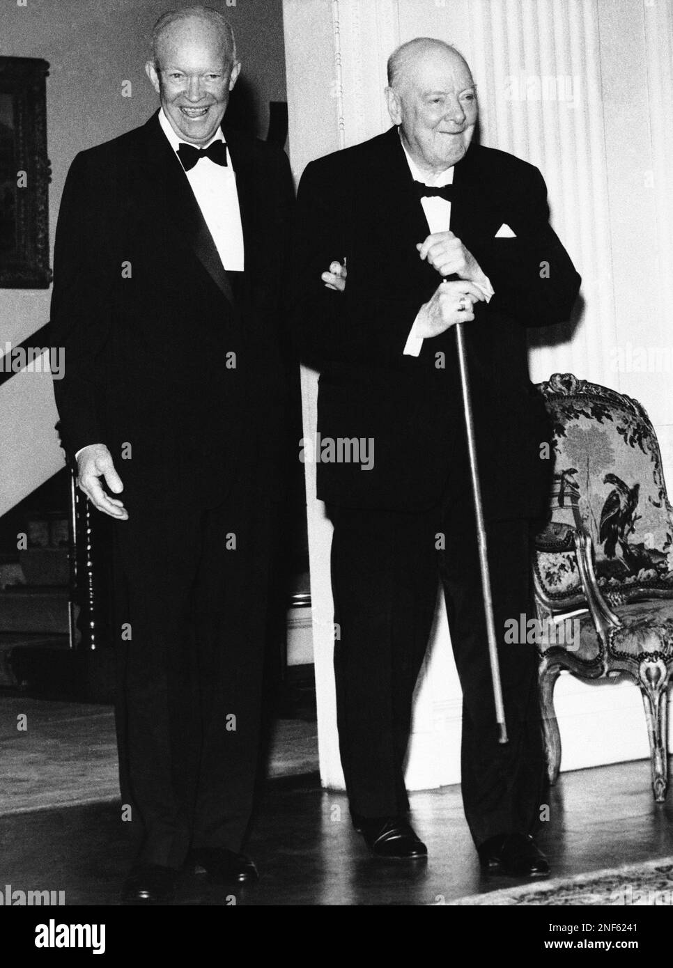 President Dwight D. Eisenhower and former British Premier Winston ...