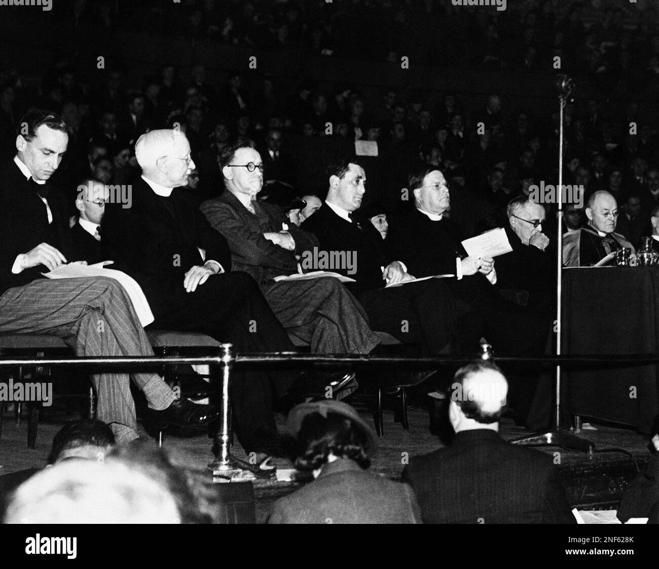 A meeting at Albert Hall in London to protest against racial and ...