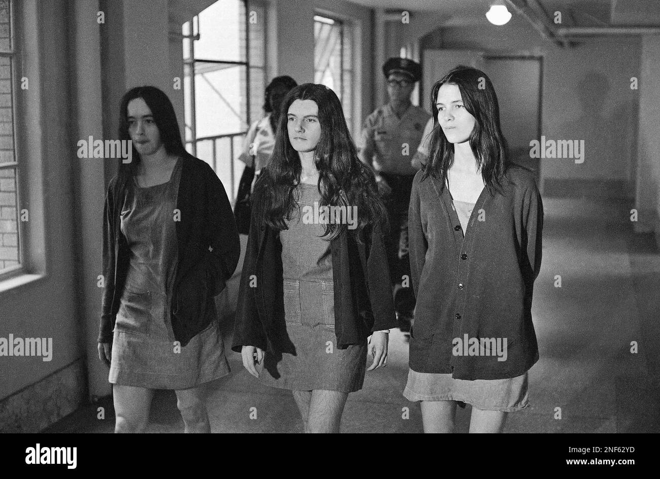 From left, Susan Atkins, Patricia Krenwinkel, and Leslie Van Houten ...