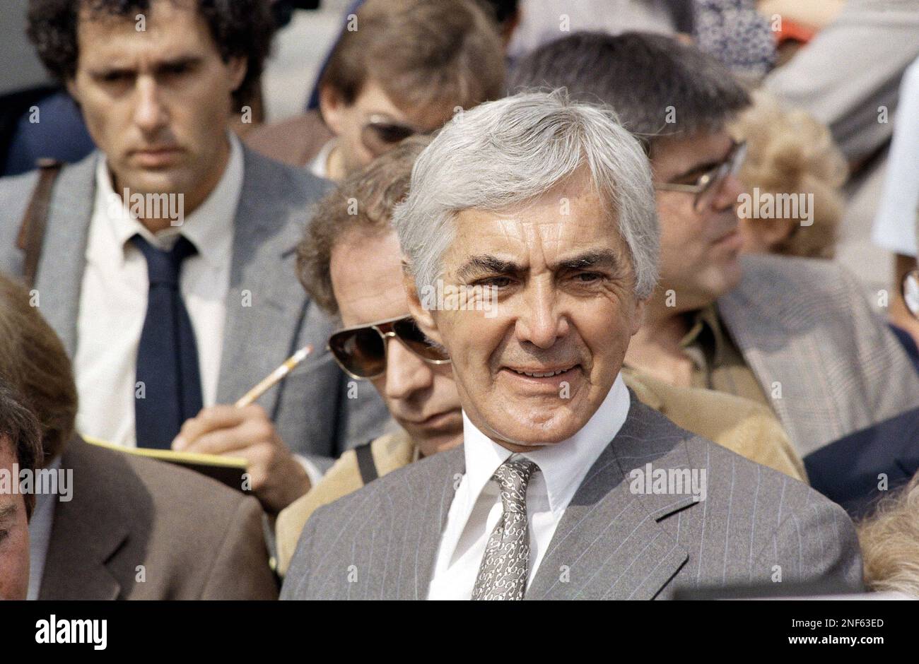 Automaker John DeLorean arrived at the Federal Courthouse to attend his ...