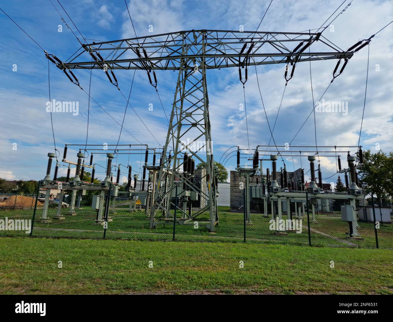 Industrial Electric Voltage Structure. Power Station For Electricity ...