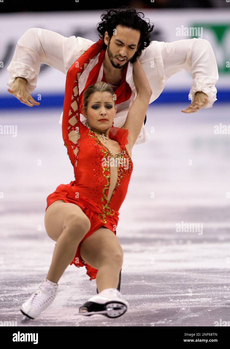 Tanith Belbin and Benjamin Agosto of the United States, skate in the ...