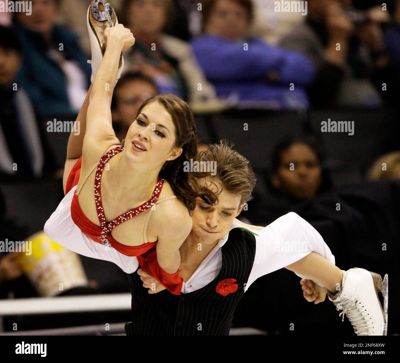 Carolina Hermann and Daniel Hermann of Germany, skate in the ice ...