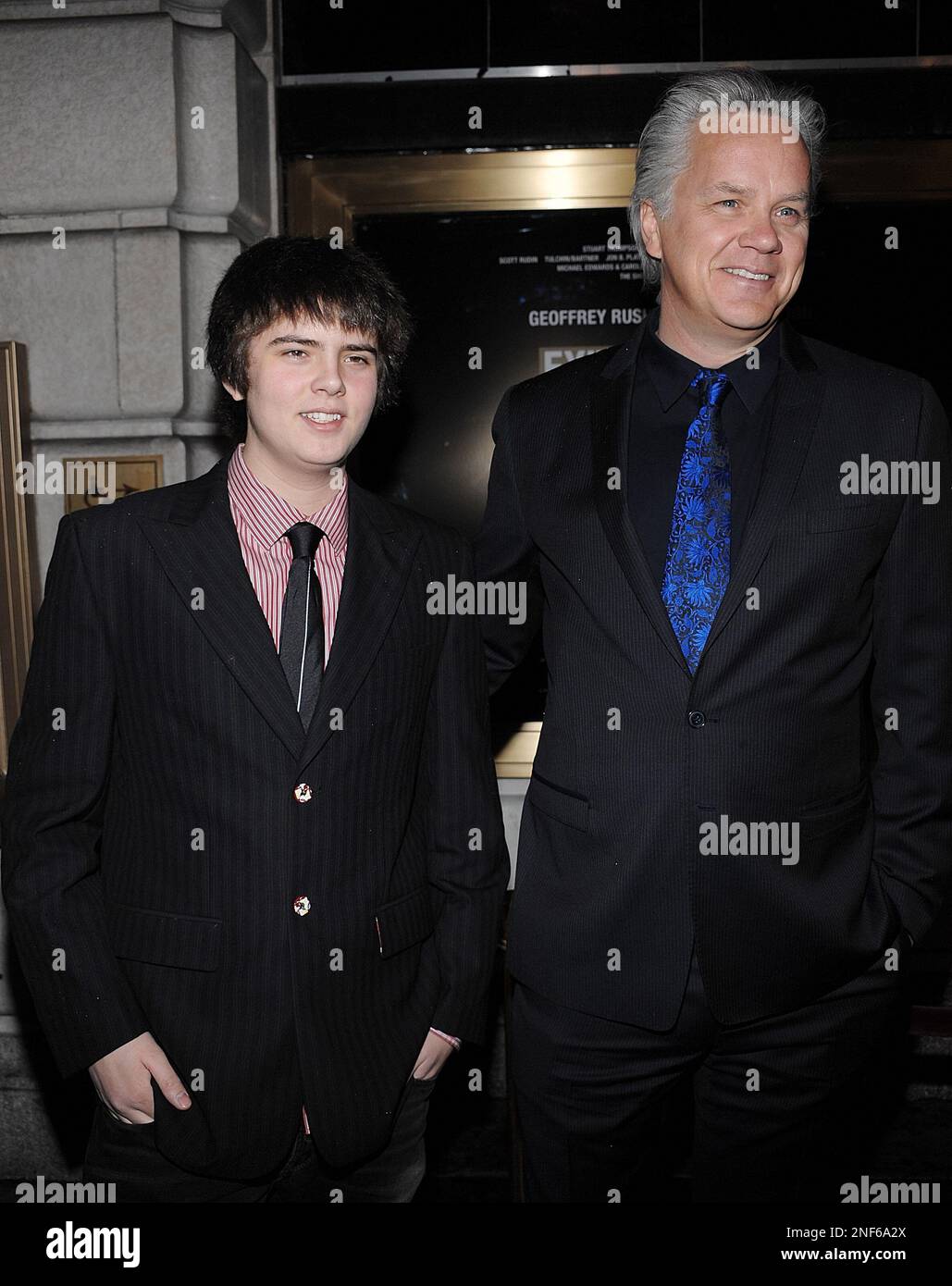 Actor Tim Robbins, right, and son Miles Robbins arrive for opening ...