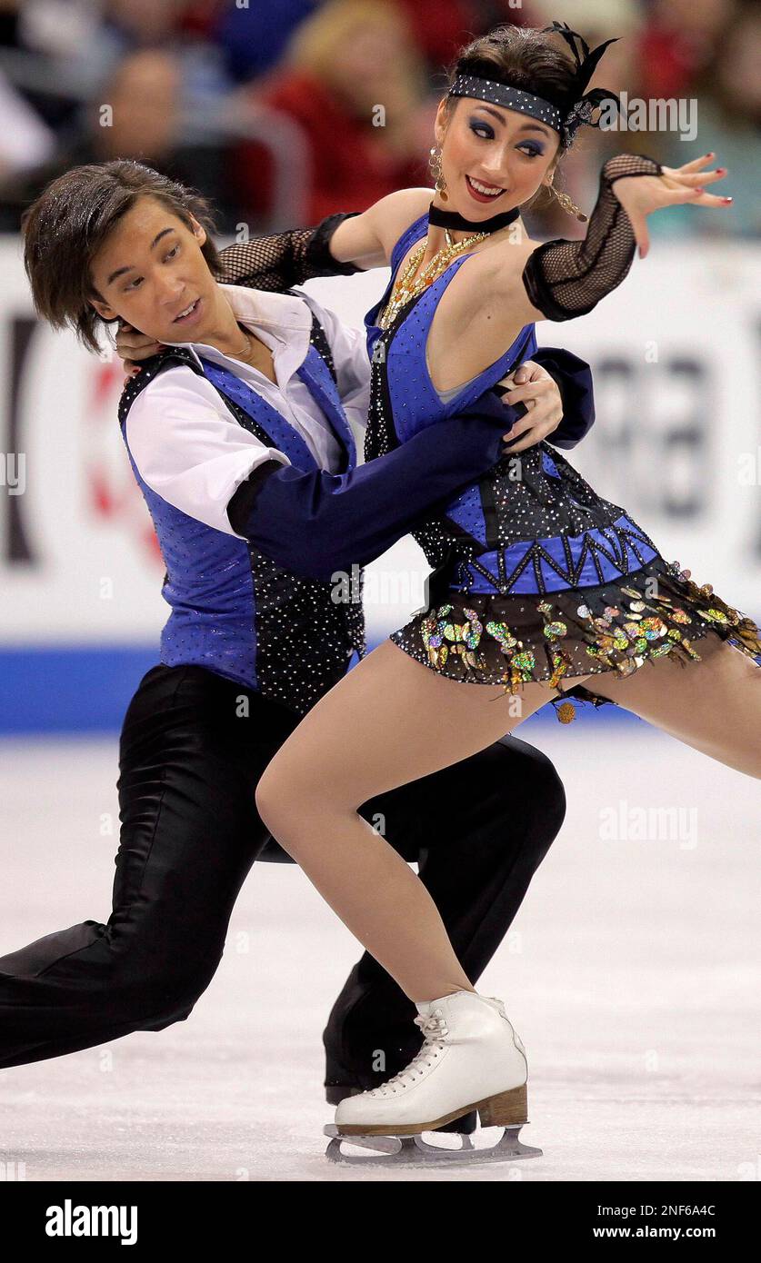 Cathy Reed, right, and Chris Reed, of Japan, skate in the ice dance ...