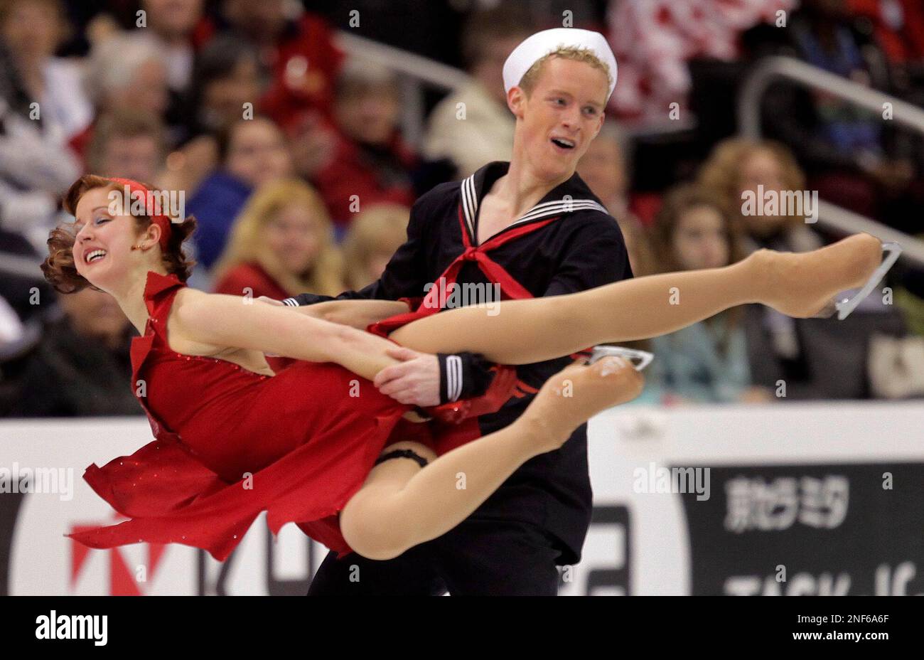 USA's Emily Samuelson and Evan Bates skate in the ice dance original ...