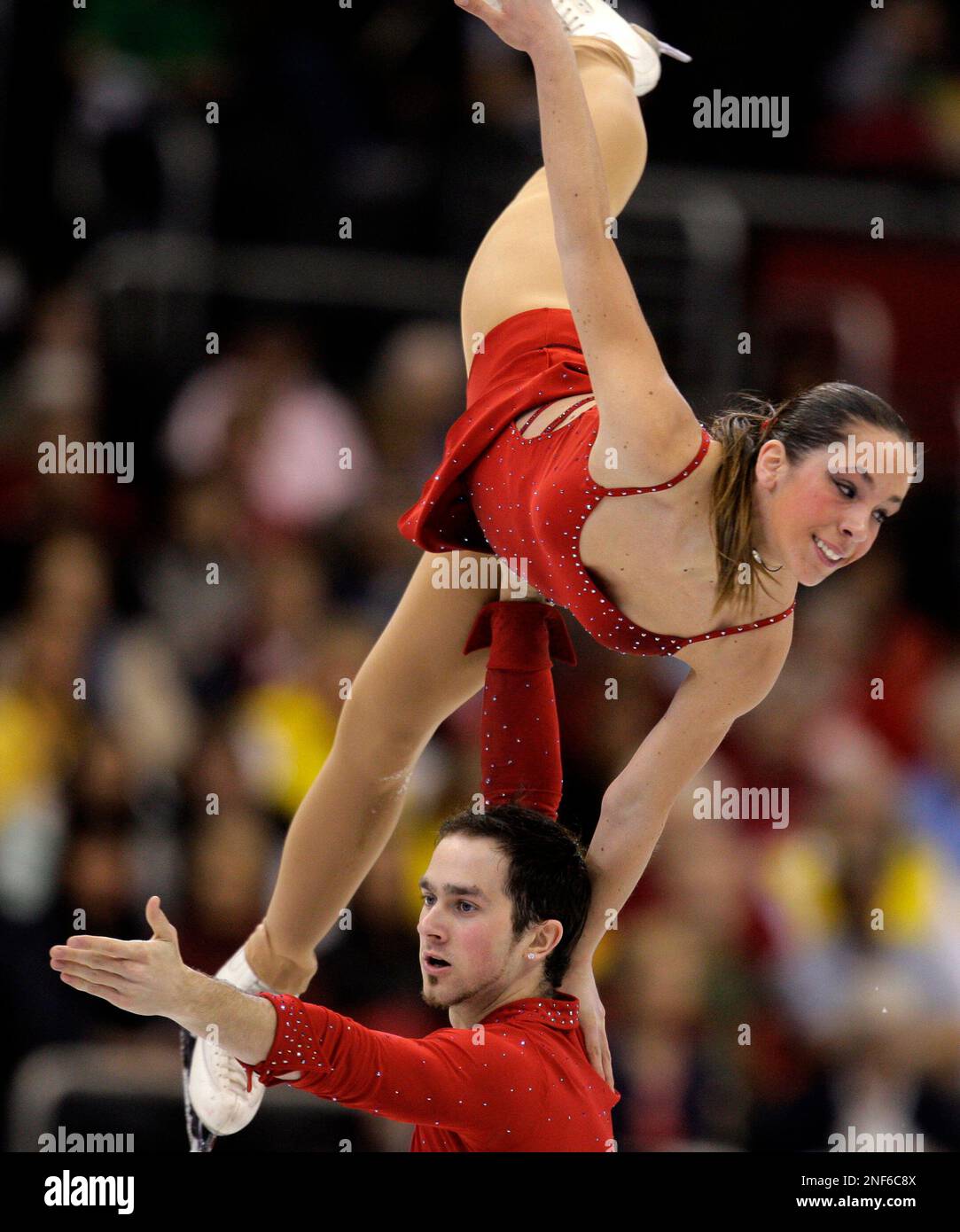 Nicole Della Monica and Yannick Kocon of Italy skate during the pairs ...