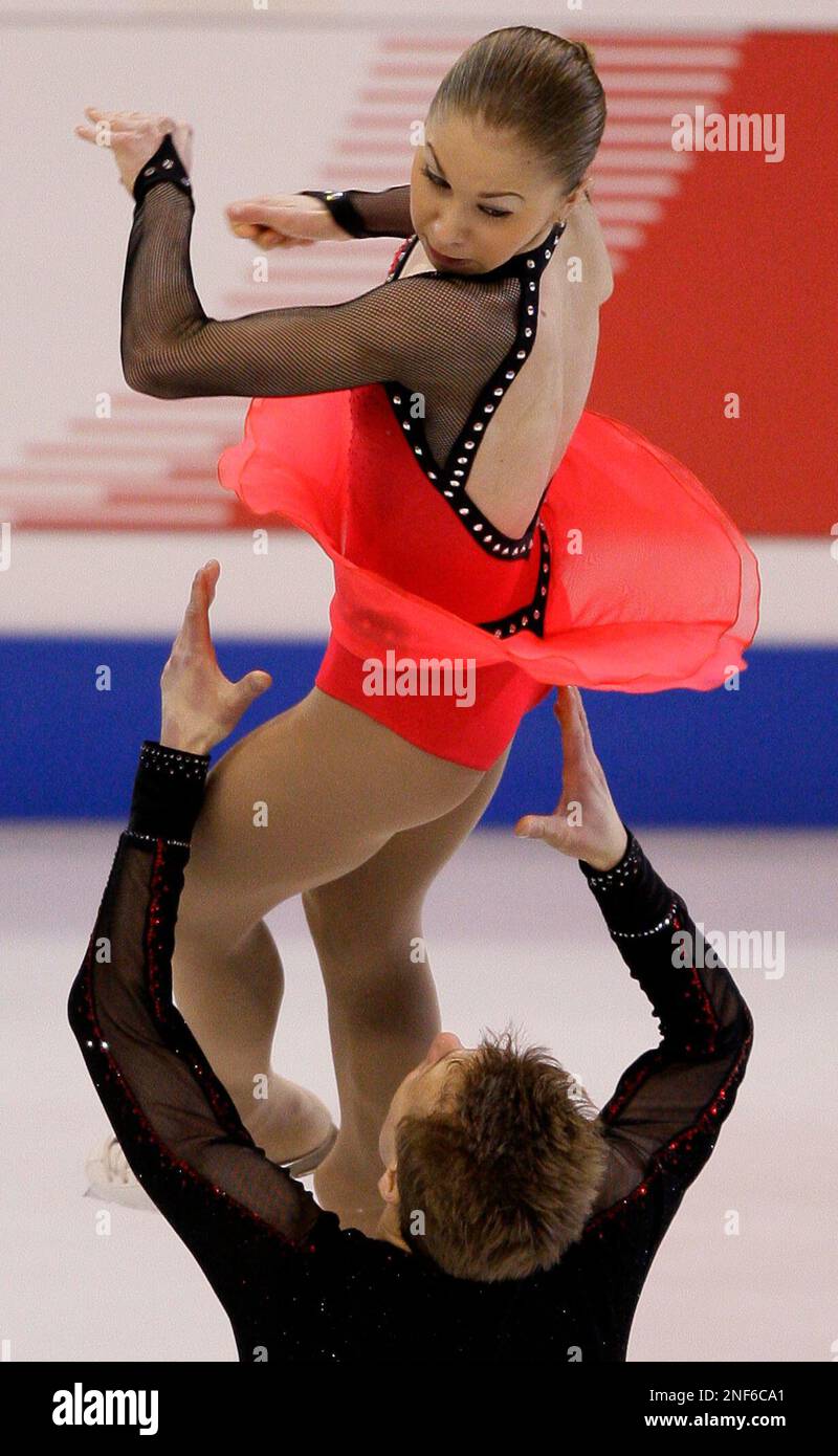 Joanna Sulej and Mateusz Chruscinski of Poland skate during the pairs ...