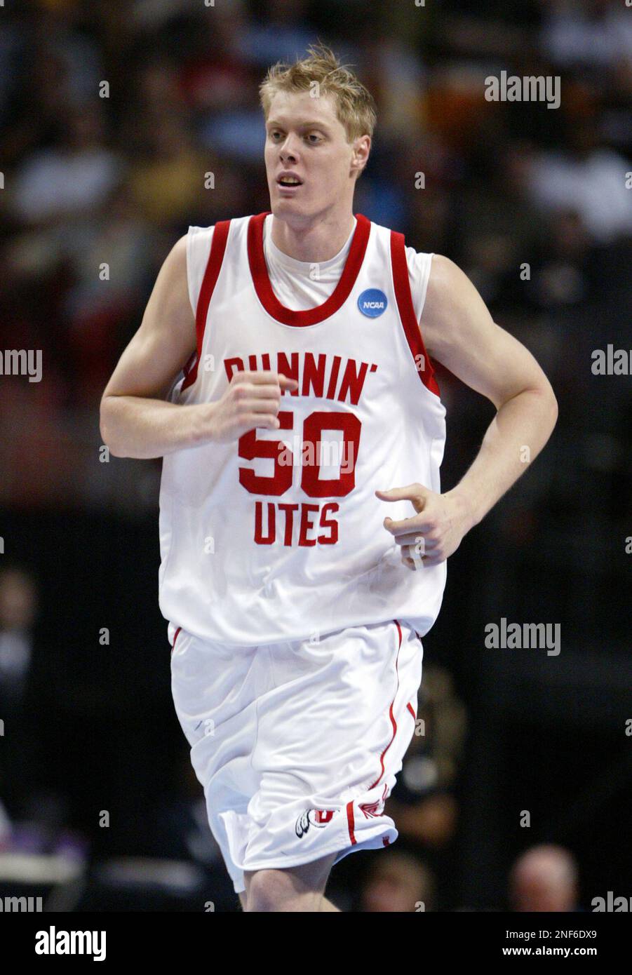 Utah's Luke Nevill is seen during a first-round men's NCAA college ...