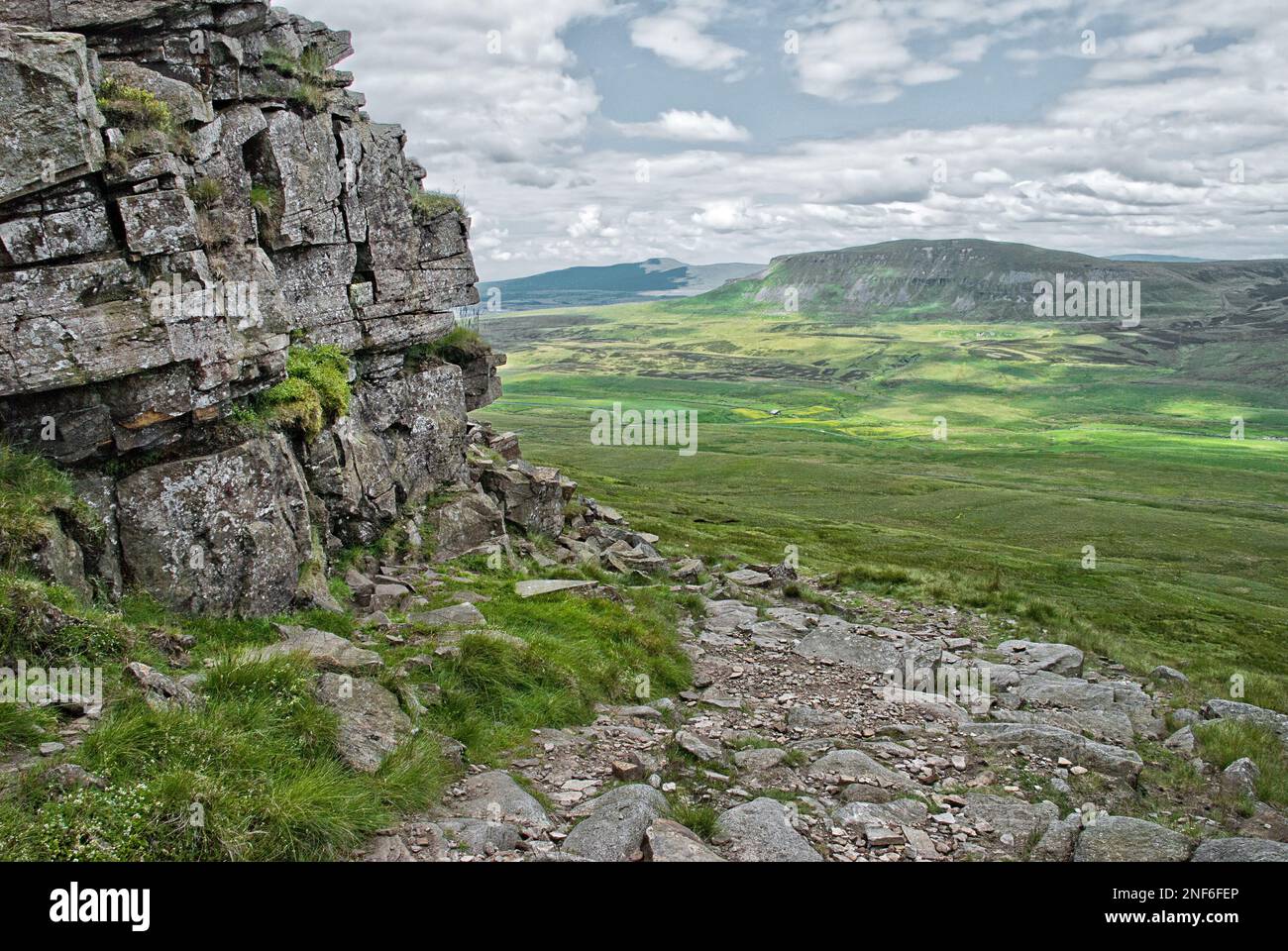From the top of Fountains fell looking across to Pen-y-Ghent. This is ...