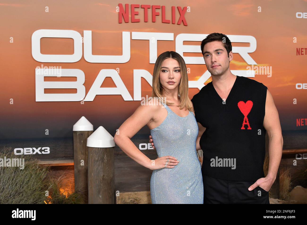 Madelyn Cline, left, and Austin North arrive at the season three ...