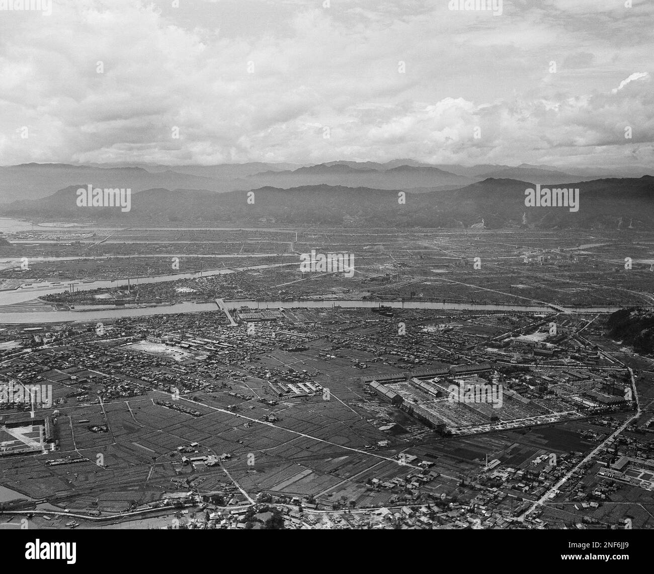 This is an aerial view of the Japanese city of Hiroshima, Sept. 5, 1945 ...