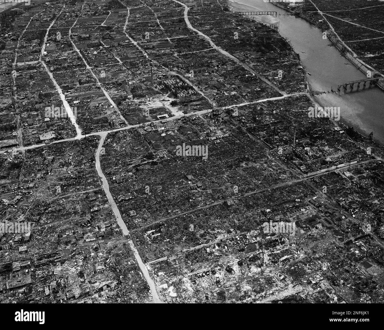This is an aerial view of the Japanese city of Hiroshima, Sept. 5, 1945 ...