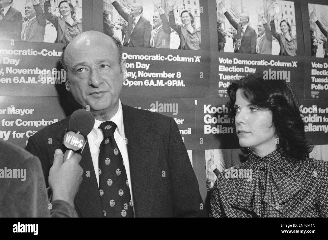 New York Mayor Ed Koch, announces his press secretary to be Maureen ...
