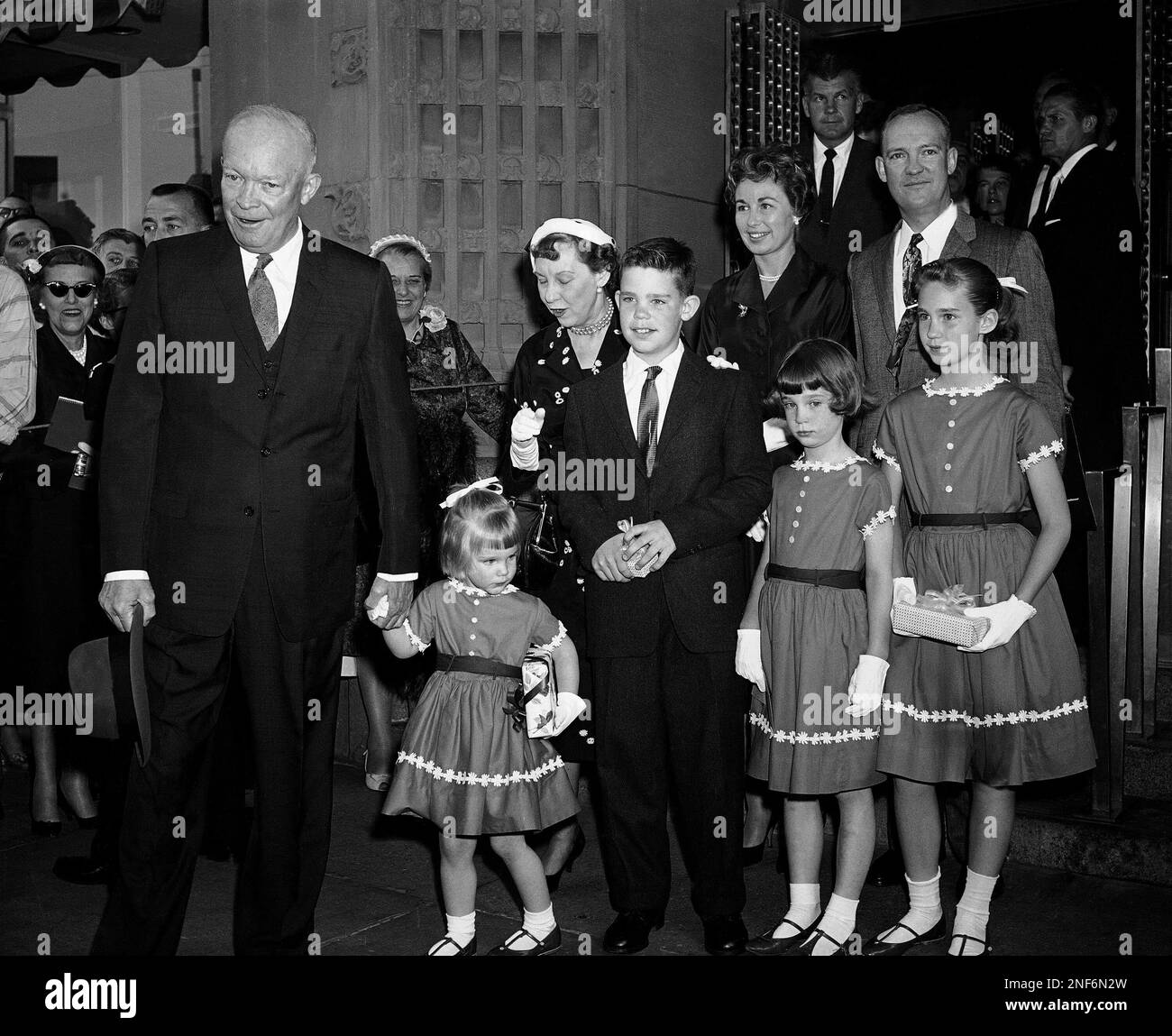President Dwight Eisenhower in Denver, on May 16, 1959, leads his 2 ...