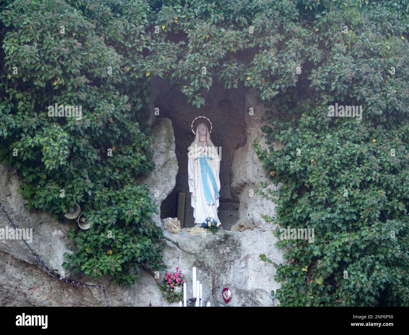 Sperongia Morfasso, Italy - 12nd february 2023 Statue of Our Lady of ...